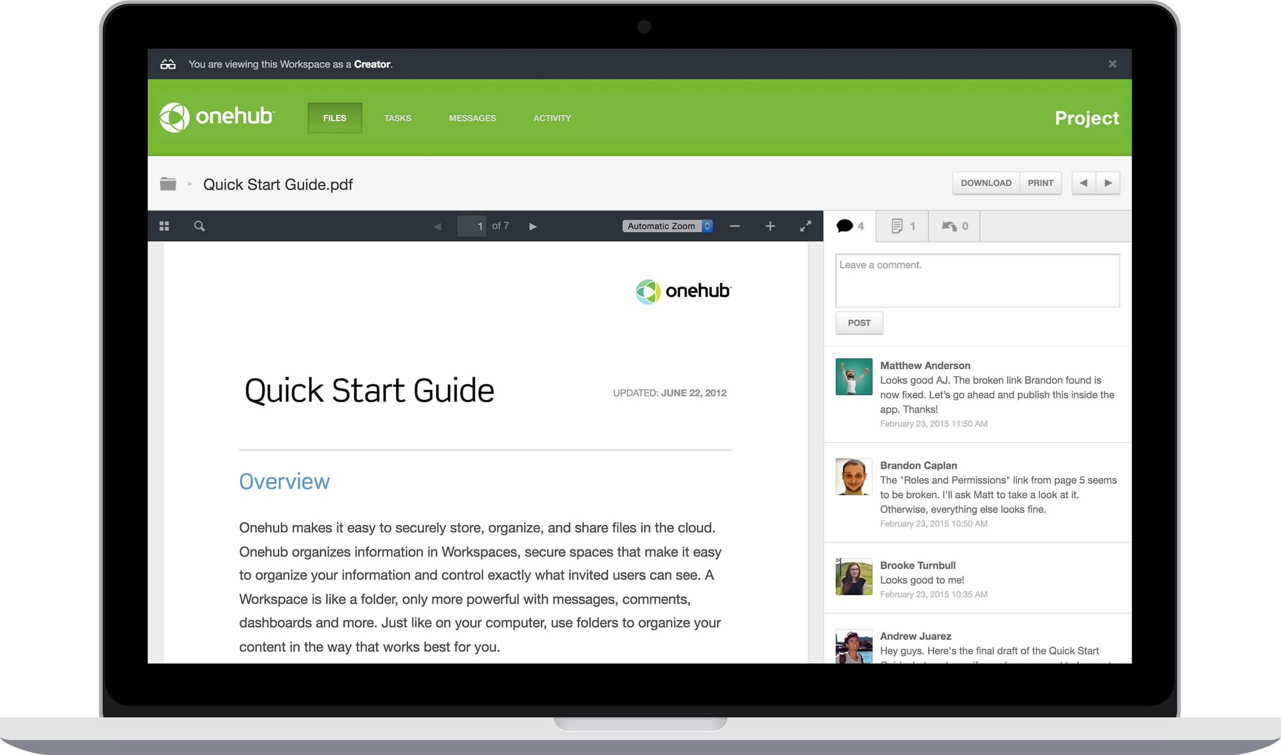 Onehub — Cloud Storage & Data Room Services — Share Files Online